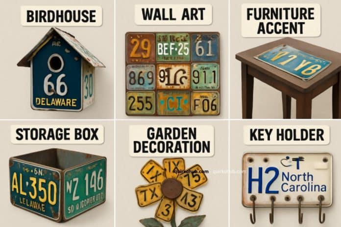 Creative Ways to Repurpose Old Licence Plates - Quirko hub